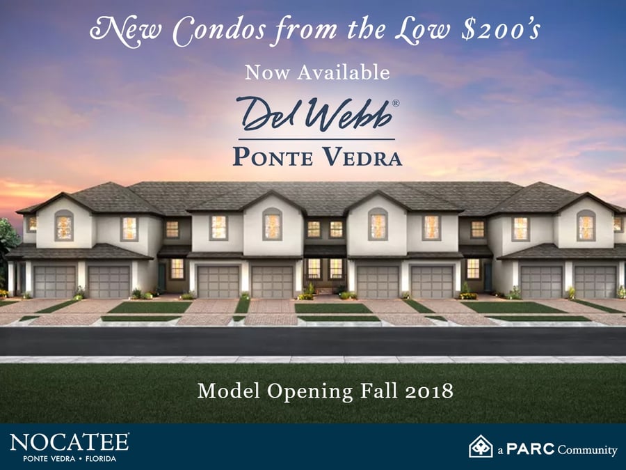 New Condominiums Opening in Del Webb Ponte Vedra at Nocatee